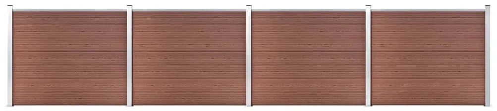 Set plotového dílce WPC 699 x 146 cm hnědý 3070453