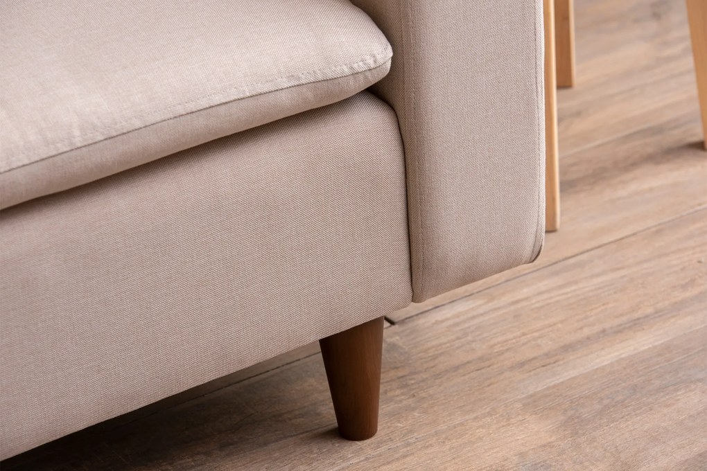 Hanah Home Rohová pohovka LUNGO krémová