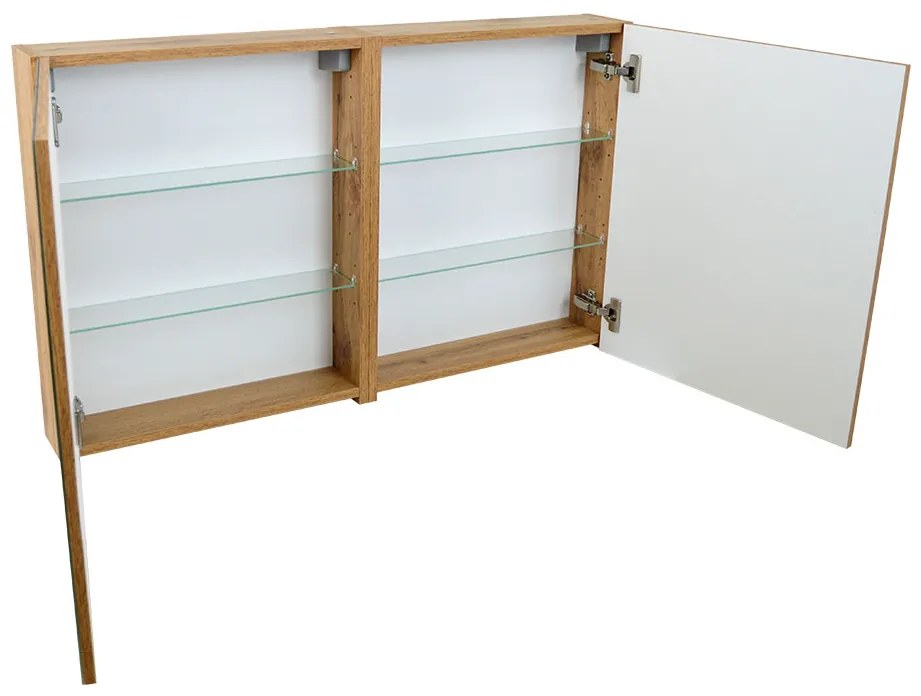 Comodo Zrcadlová skříňka Ideal OW 100 ZS LED-G s osvětlením Any LED 80 G, zlatá