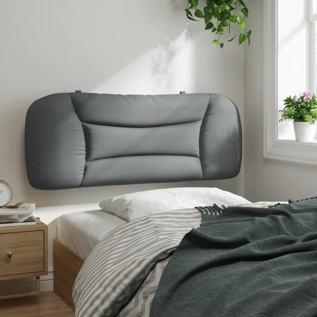 Polštář na čelo postele Hvar světle šedý 100 cm látkový 3207716