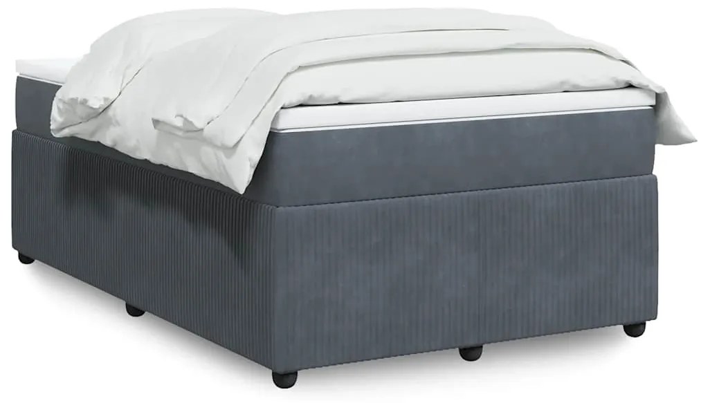 Box spring postel s matrací tmavě šedý 120x190 cm samet 3285627