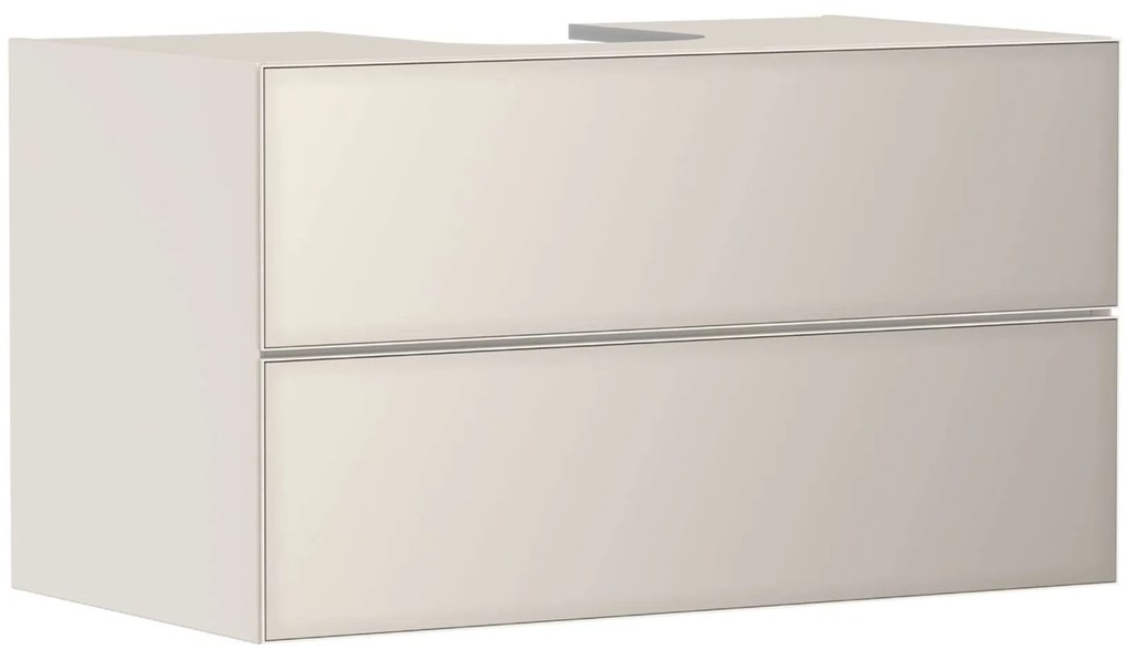 Hansgrohe Xevolos E - Umyvadlová skříňka 98x56x55 cm, 2 zásuvky, matná béžová/metalická béžová 54191790