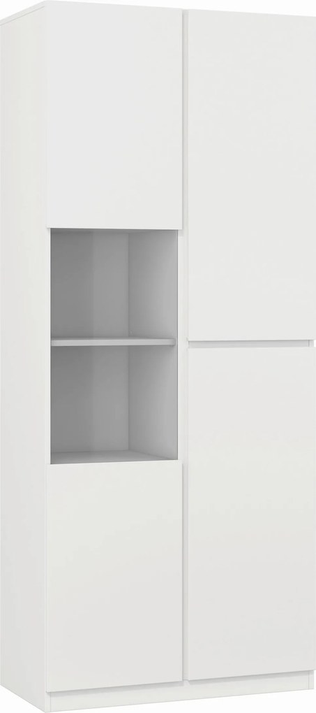 XXXLutz VITRÍNA, bílá, 79,4/187,5/40 cm MID.YOU - Kredence a vitríny - 000127000409