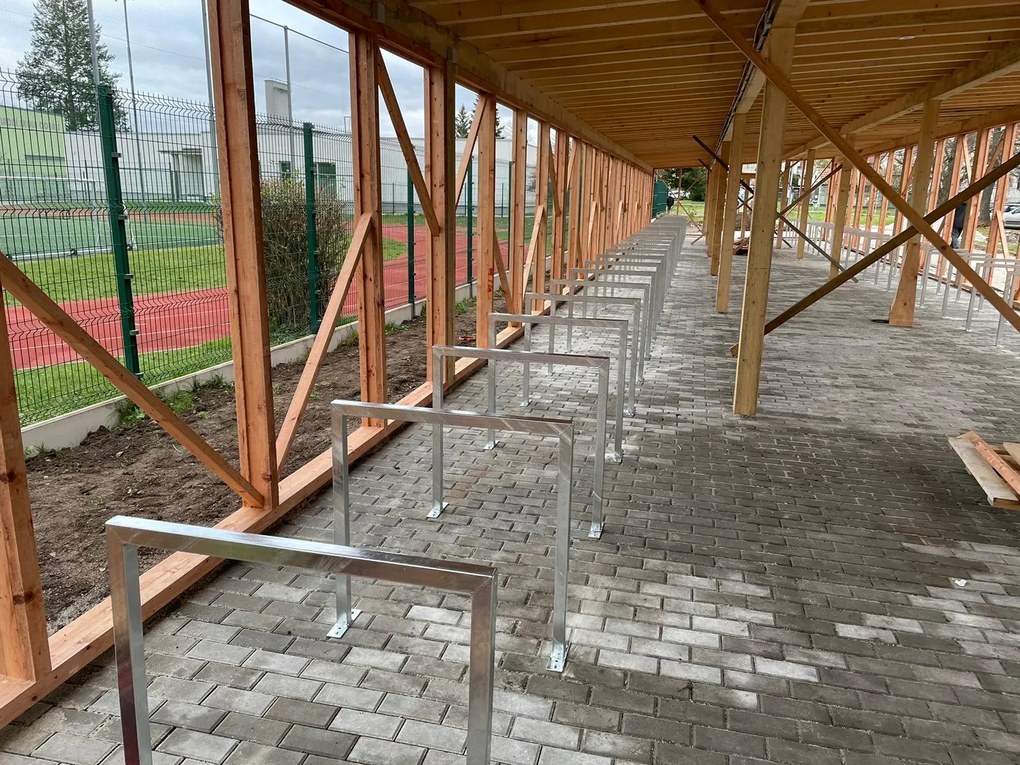 Opěrný stojan na kola pro 1–2 kola (KS-941) Barva: Žárový zinek