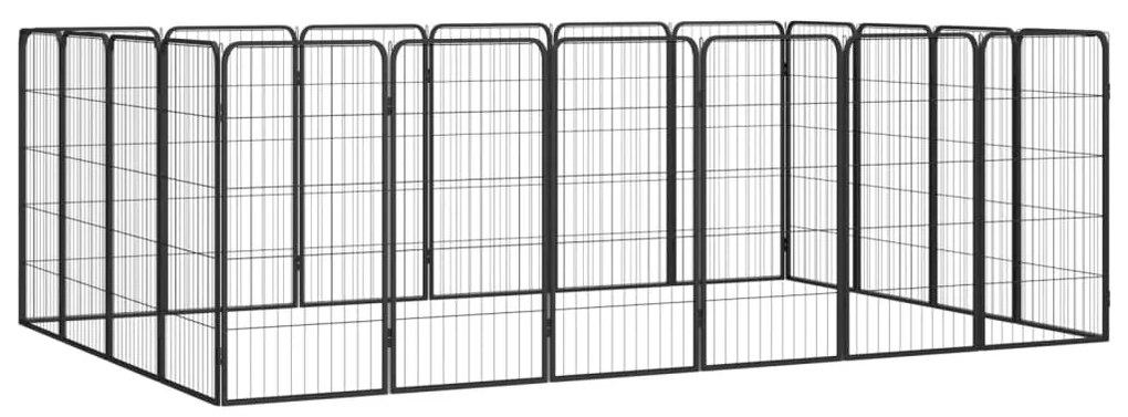 20panelová ohrádka pro psy černá 50 x 100 cm práškovaná ocel 3115961
