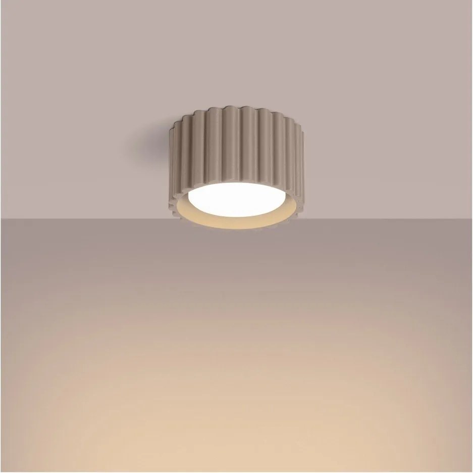 Taupe kovové bodové svítidlo ø 10 cm Zora – Sollux