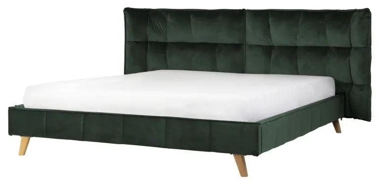 Čalouněná postel Cindy 160x200 dvoulůžko - zelené