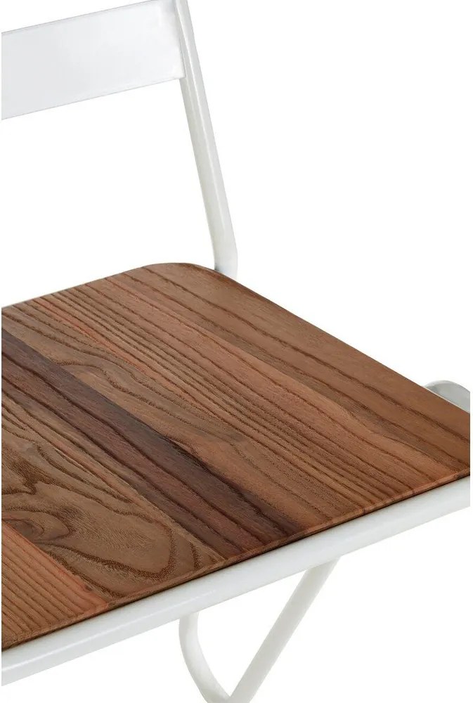 Bílá/v přírodní barvě jídelní židle z jilmového dřeva District – Premier Housewares