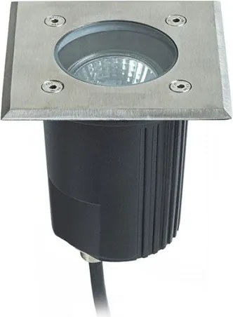 RED R13439 ORBU SQ 10 zápustná nerezová ocel 230V LED GU10 15W IP67 - RED - DESIGN RENDL
