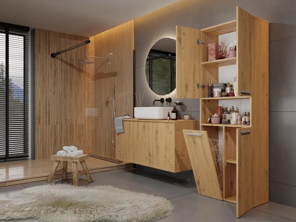 Koupelnová vysoká skříňka Noemi 1K DK dub artisan