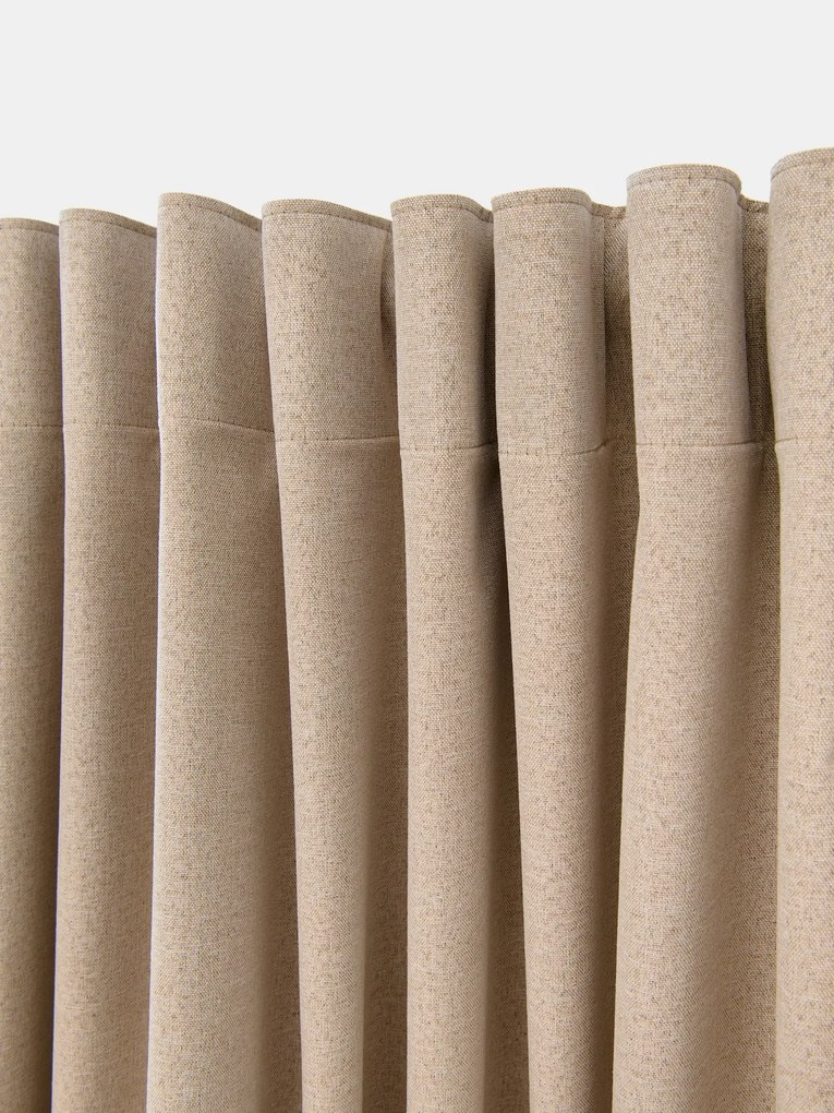 Sinsay - Sada zatemňovacích závěsů na řasící pásce 2 pack - béžová