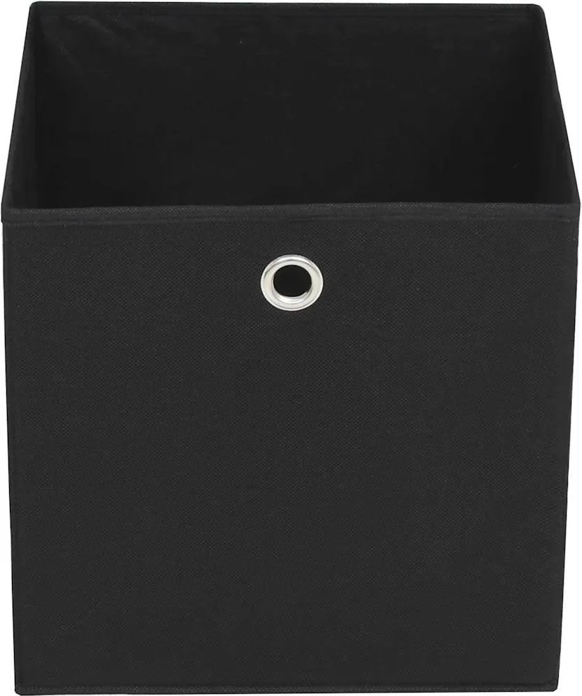 Úložné boxy 10 ks netkaná textilie 32 x 32 x 32 cm černé 245746