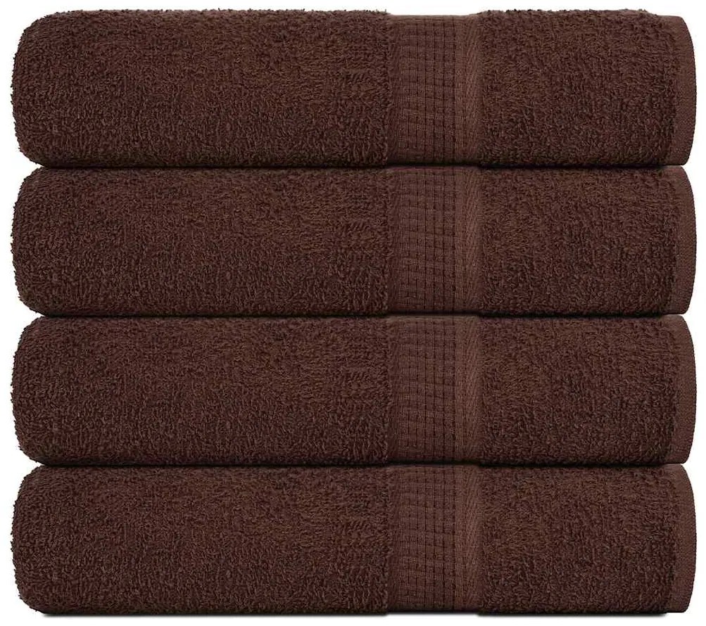 Ručníky do sprchy FROGN 4 ks hnědé 70 x 140 cm 360 g/m² 136762