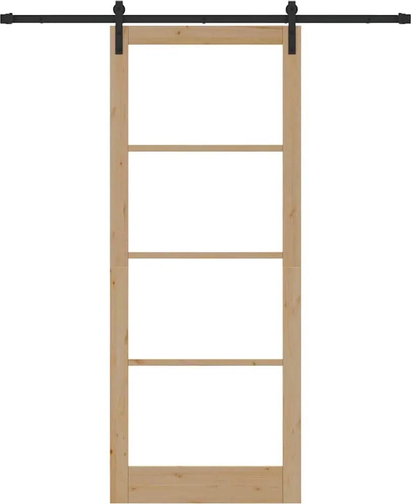 Posuvné dveře ORKDAL Přirozená a černá 93 x 232 cm 3331871