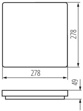 Svítidlo Kanlux VARSO LED 18W-NW-L-SE IP54 18W neutrální bílá 4000K s pohybovým čidlem 26980