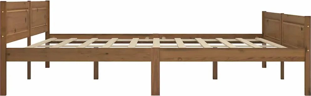 Rám postele masivní borové dřevo medově hnědý 200 x 200 cm 322116