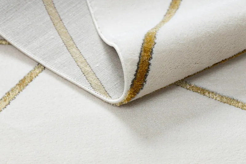 Dywany Łuszczów, Kusový koberec Emerald 1013 cream and gold, 140x190, bílá, kancelář