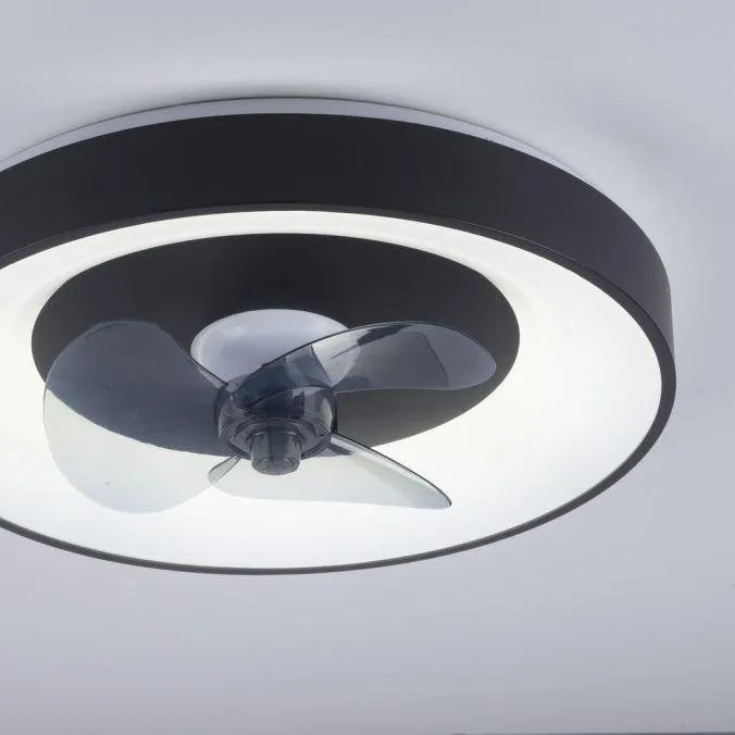 LD 14644-18 LED stropní svítidlo s ventilátorem černé, časovač, stmívatelné paměťová funkce, 2700-5000K - JUST LIGHT