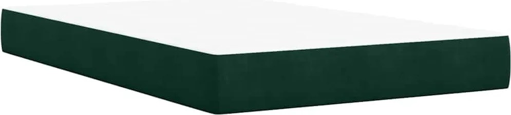 Box spring postel s matrací tmavě zelená 120 x 200 cm samet 3286285