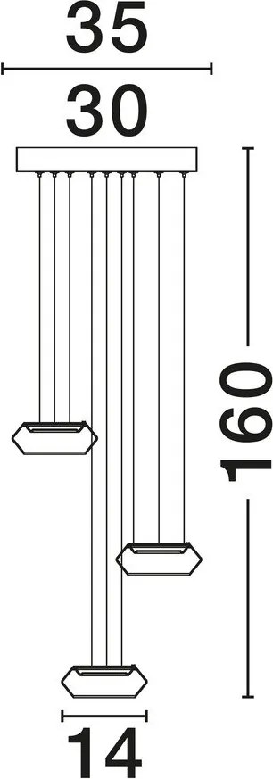 Matně černé skleněné LED stmívatelné závěsné svítidlo ø 35 cm Jailyn – Nova Luce