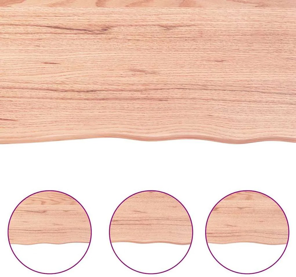 Koupelnová deska hnědá 60x50x(2-4) cm ošetřený masivní dřevo 3156108
