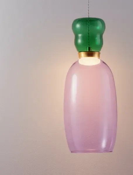 Designový lustr Pluma fialová