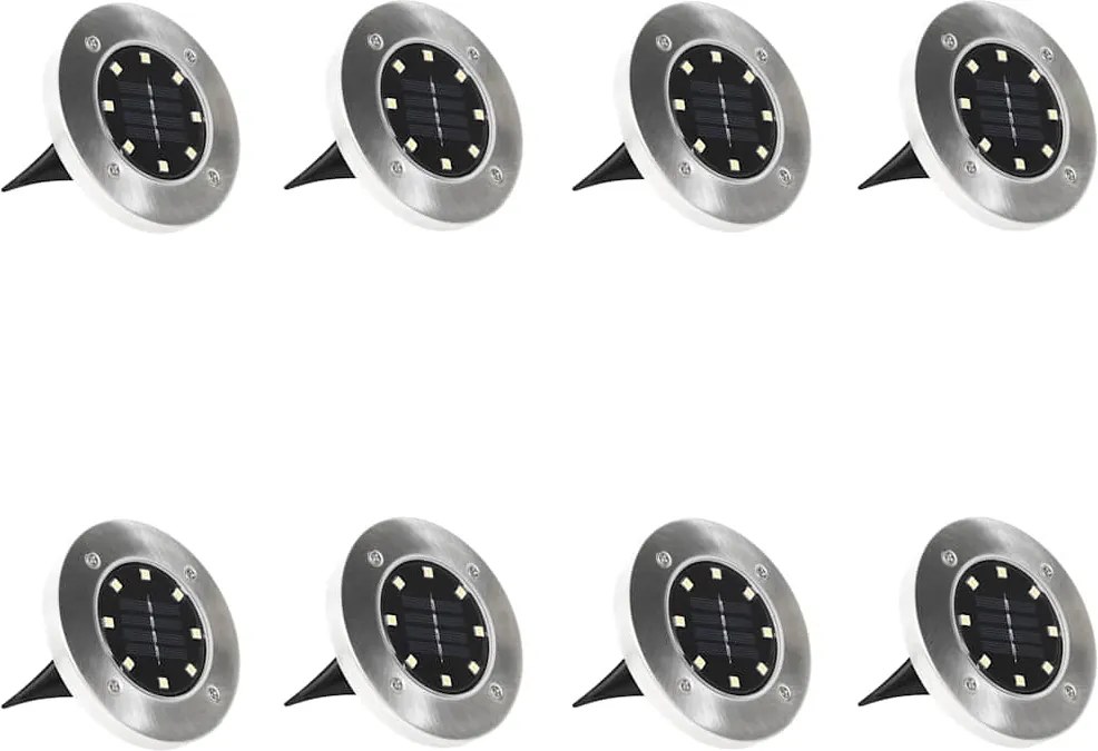 Solární světlo k zapíchnutí do země 8 ks LED RGB barva 315695