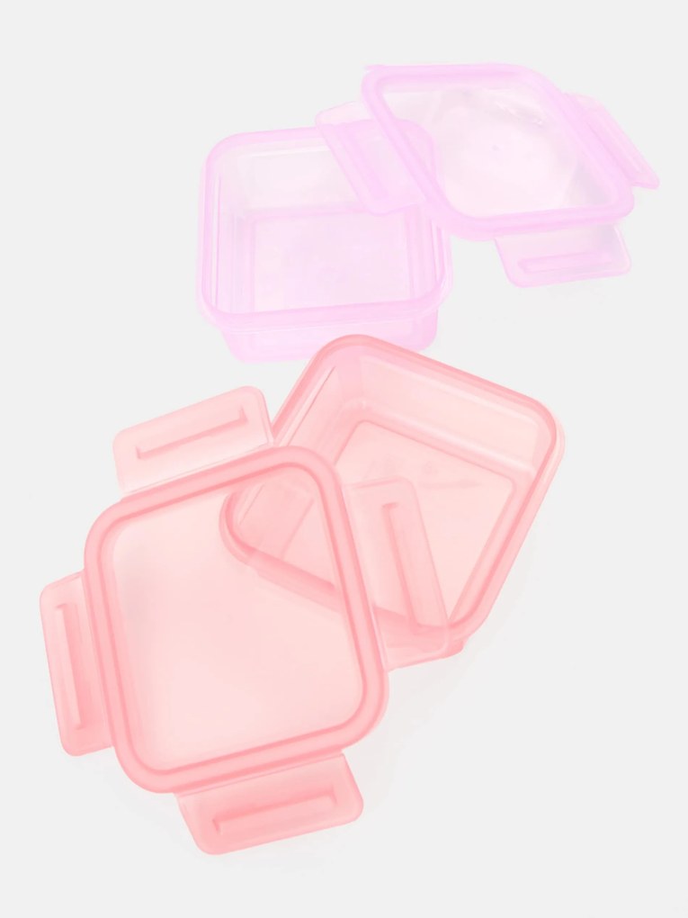 Sinsay - Nádoby na potraviny s víkem 2 pack - růžová