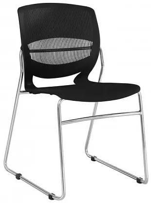 Kancelářská židle IMENA, plast + kov, černá