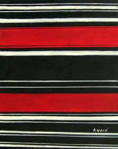 Červená a černá - 60 x 90 cm