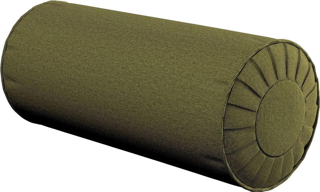 Válečkový polštář se sklady barva zelená látka pletený vzor