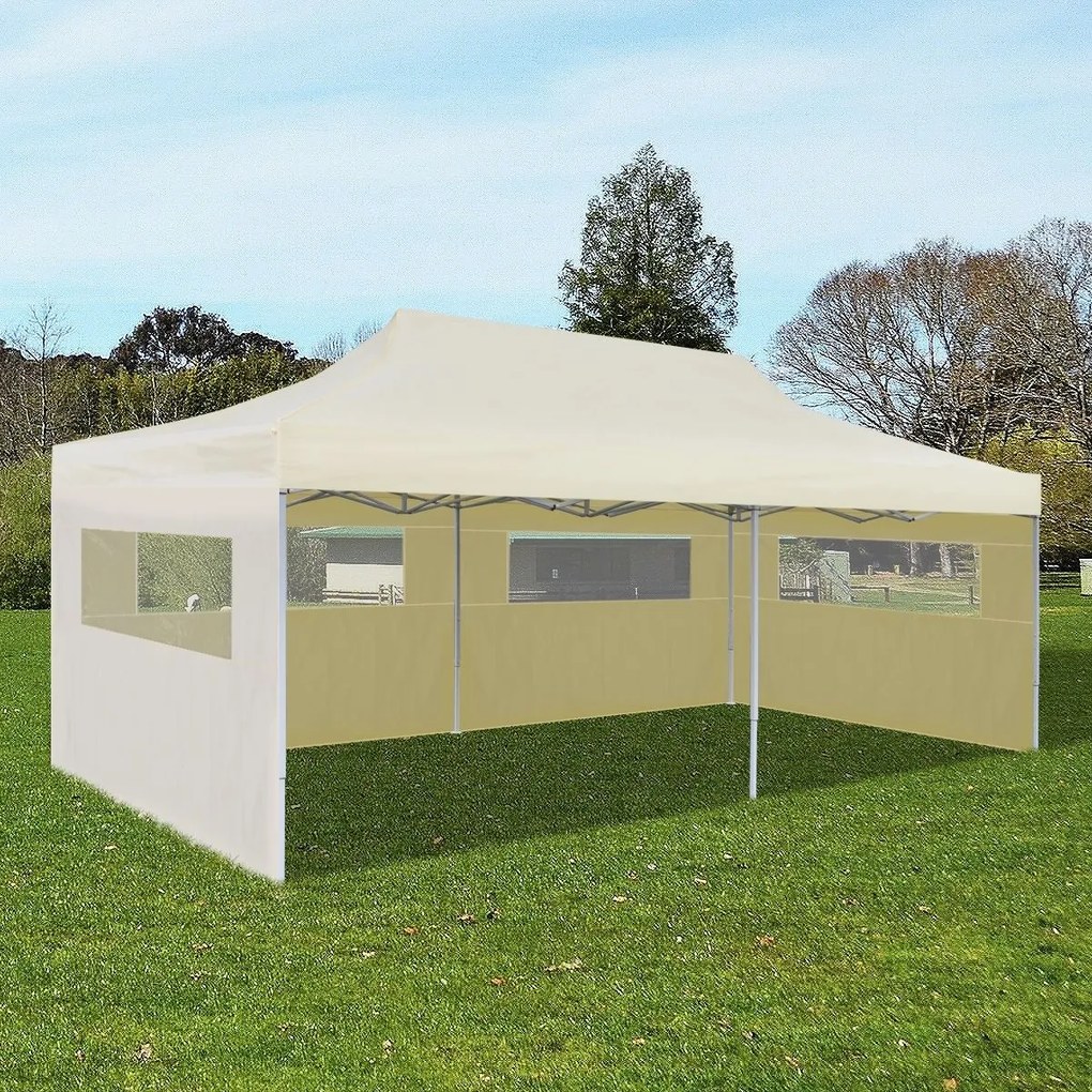 Zahradní nůžkový pavilon Alabama 3x6m béžový