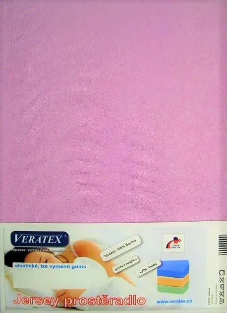 Veratex Jersey prostěradlo 120x200 cm (č.13-fialková)