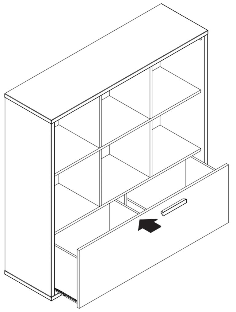 Sconto Komoda BELLE beton/bílá vysoký lesk
