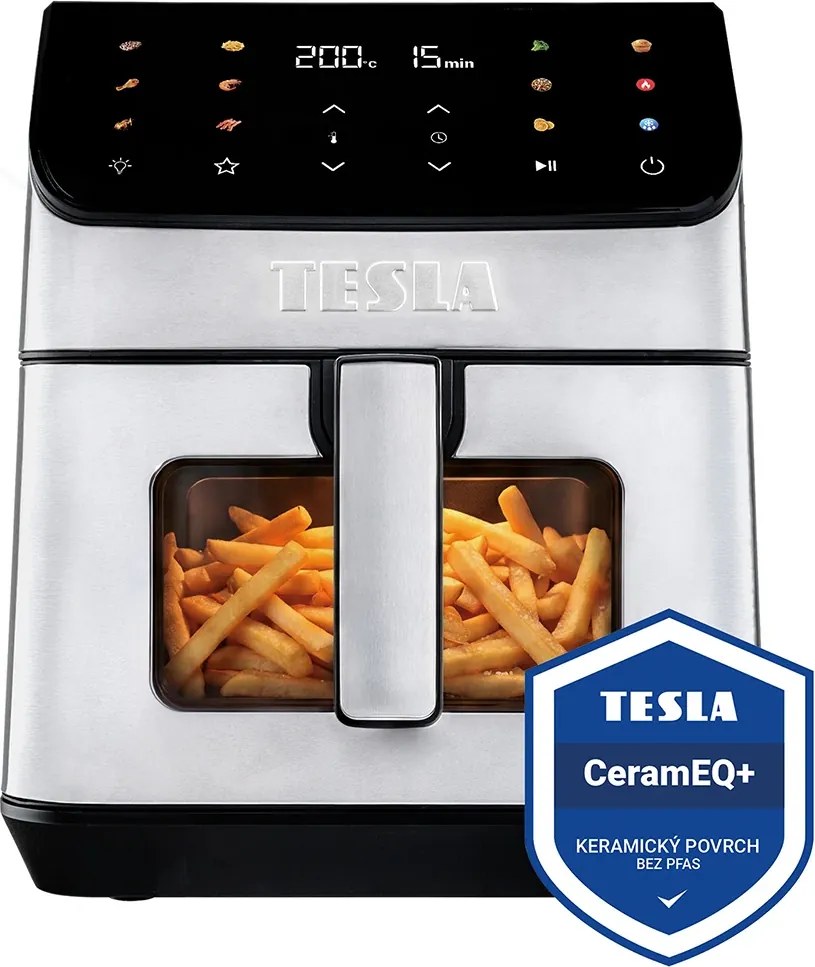 TESLA AirCook DualHeat QD65 XXL - multifunkční duální digitální horkovzdušná fritéza