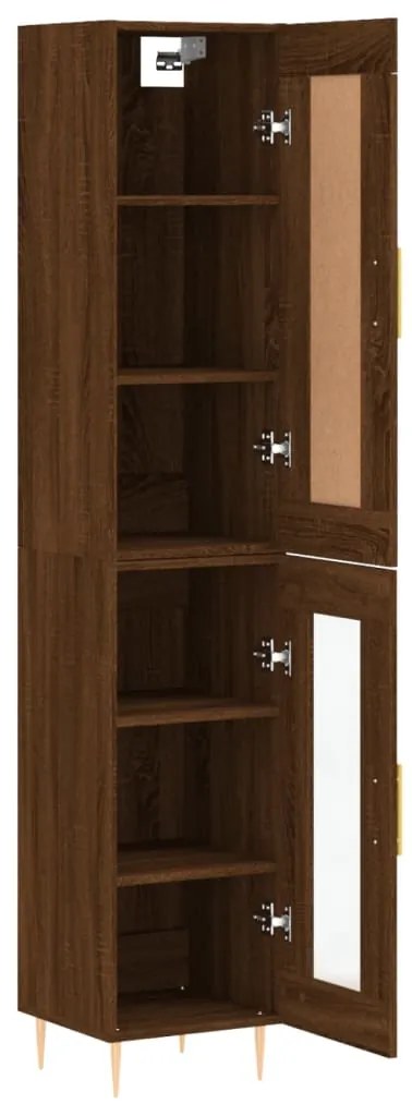 Skříň highboard hnědý dub 34,5 x 34 x 180 cm kompozitní dřevo