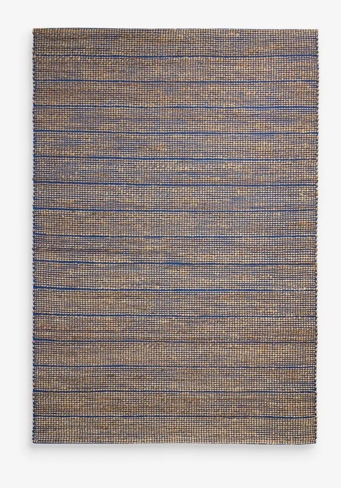 Modrý ručně tkaný koberec s příměsí juty 160x230 cm Hurley – MADE