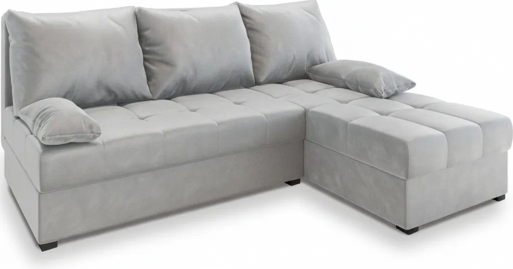 Rohová rozkládací sedací souprava do L CELESTE, 200 cm, s úložným prostorem Roh pohovky: Levý roh, Barva látky Paros: Béžová (Paros 02)