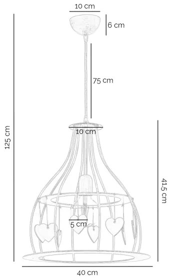 ONLI - Lustr na lanku LEONILDE 1xE27/15W/230V béžová