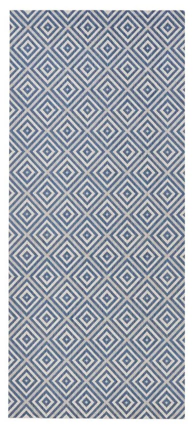 Modrý koberec vhodný do exteriéru Bougari Karo, 80 x 150 cm