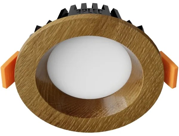 APLED - LED Podhledové RONDO WOODLINE LED/3W/230V 3000K pr. 9 cm dub masiv