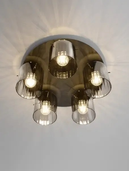 Černo designové stropní svítidlo Mirbi 5