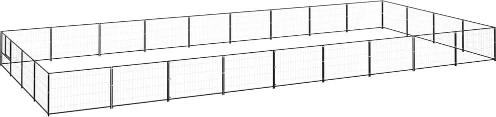 vidaXL Psí kotec 36 m² ocel [3082155] Barva: Černá