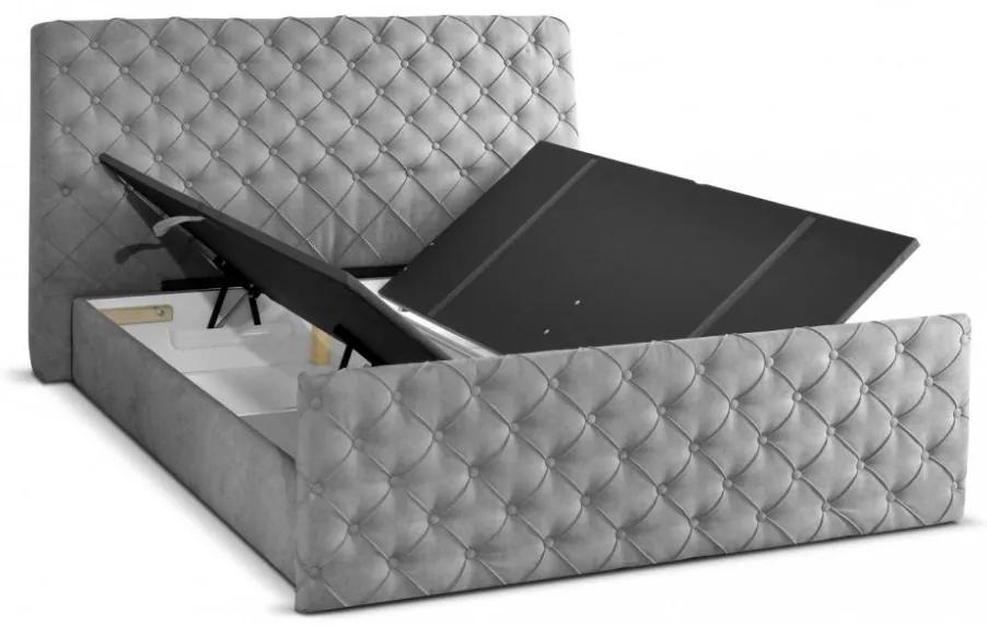 Elegantní čalouněná postel MADRID 140x200 cm Matt Velvet 2