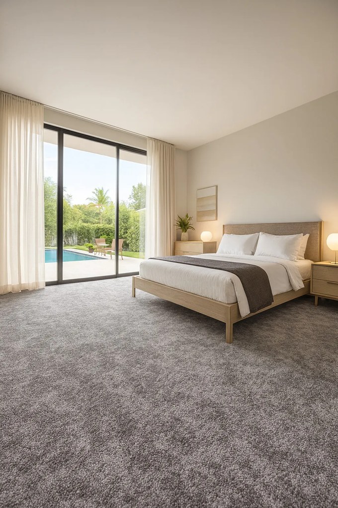 ITC, Metrážový koberec Serenade 965, na míru, šíře 4m,5m, šedá, filc, ložnice