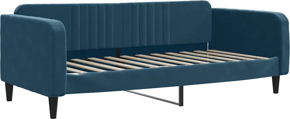 Válenda s přistýlkou modrá 90 x 200 cm samet 3197062