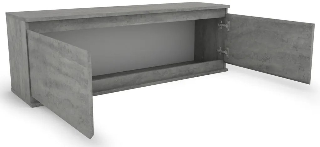 Nástěnná skříňka Carlos, šedý beton, 120 cm