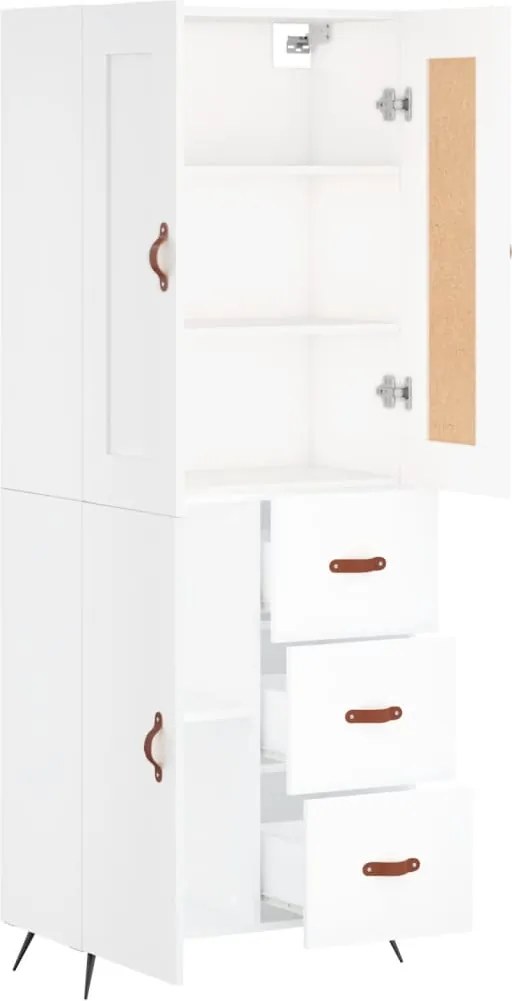 Skříň highboard bílá 69,5 x 34 x 180 cm kompozitní dřevo 3199785