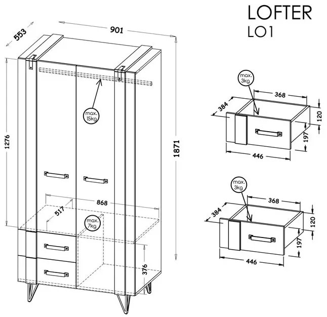 Dolmar Obývací sestava Lofter 3