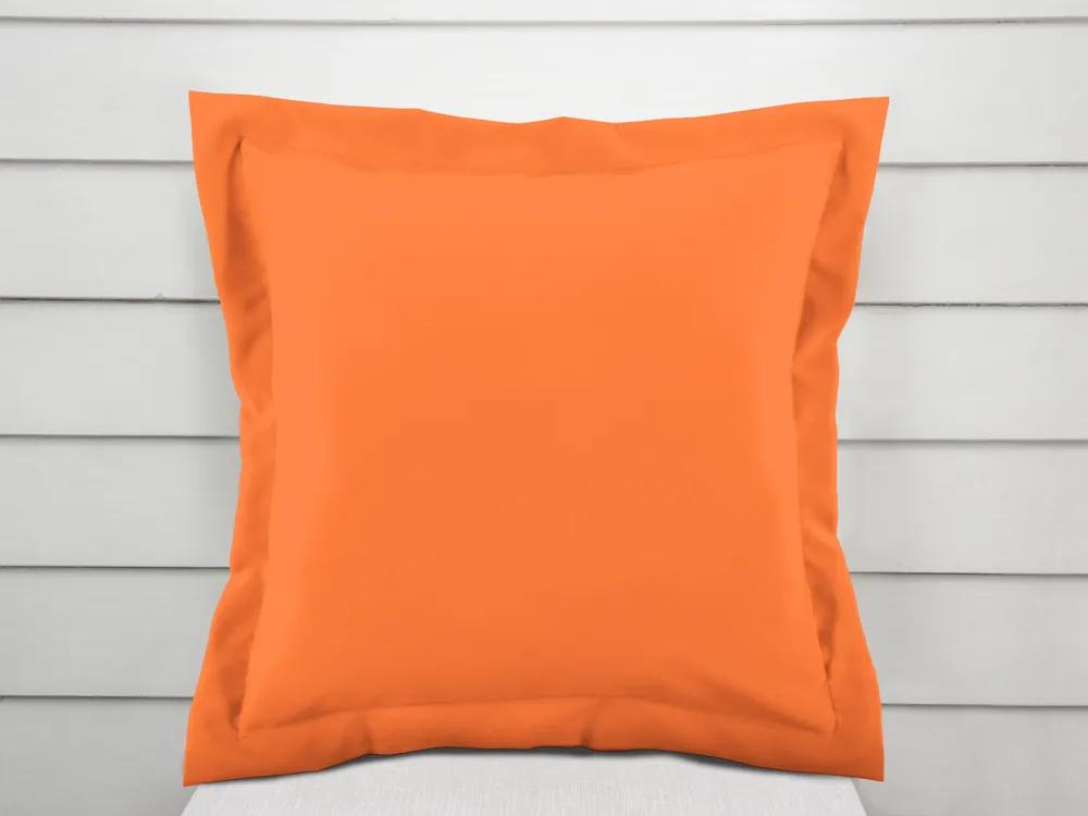Biante Dekorační povlak na polštář s lemem Rongo RG-035 Oranžový 50 x 50 cm